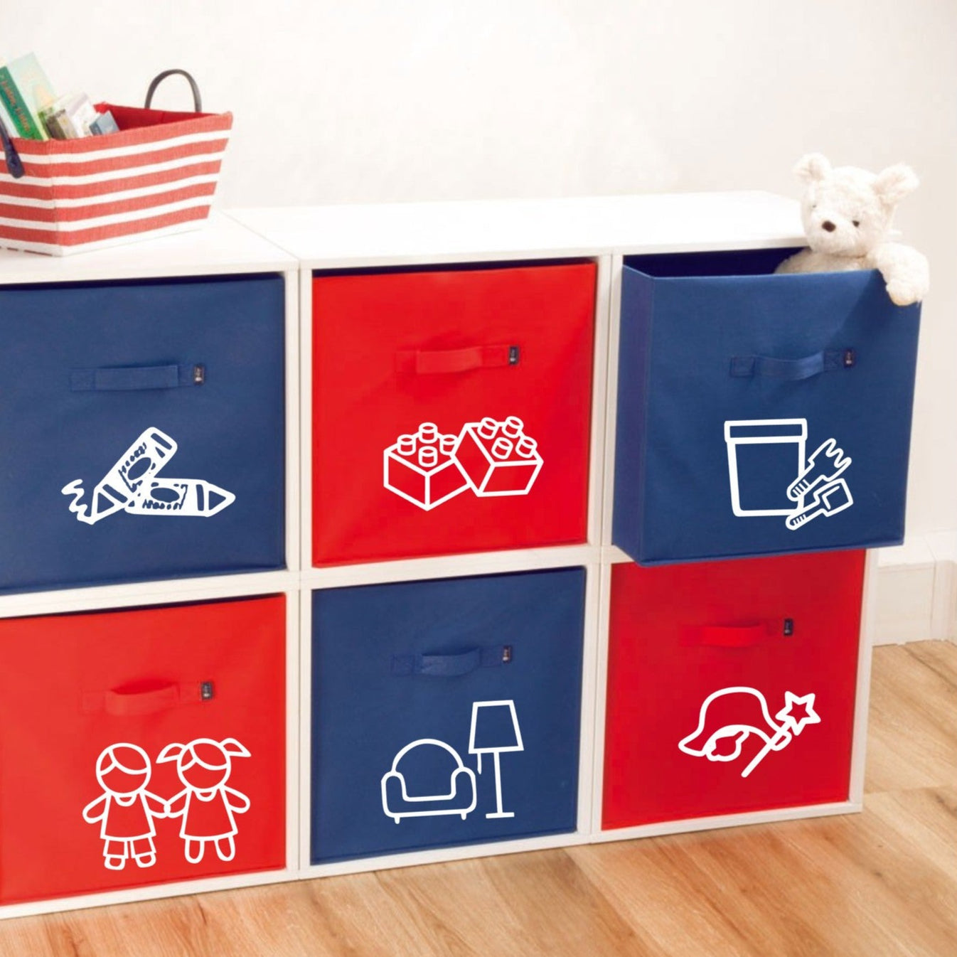 Toy storage bin organizing labels – Design4life Store